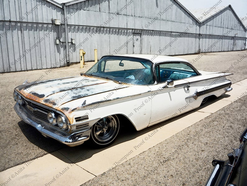 Chevy Impala-white With Patina Coloring - Etsy