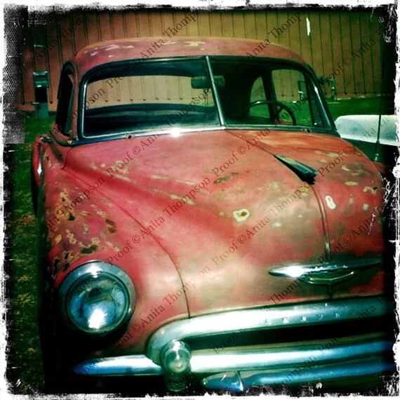 Split windshield Chevy 1950's classic car snapshot | Etsy
