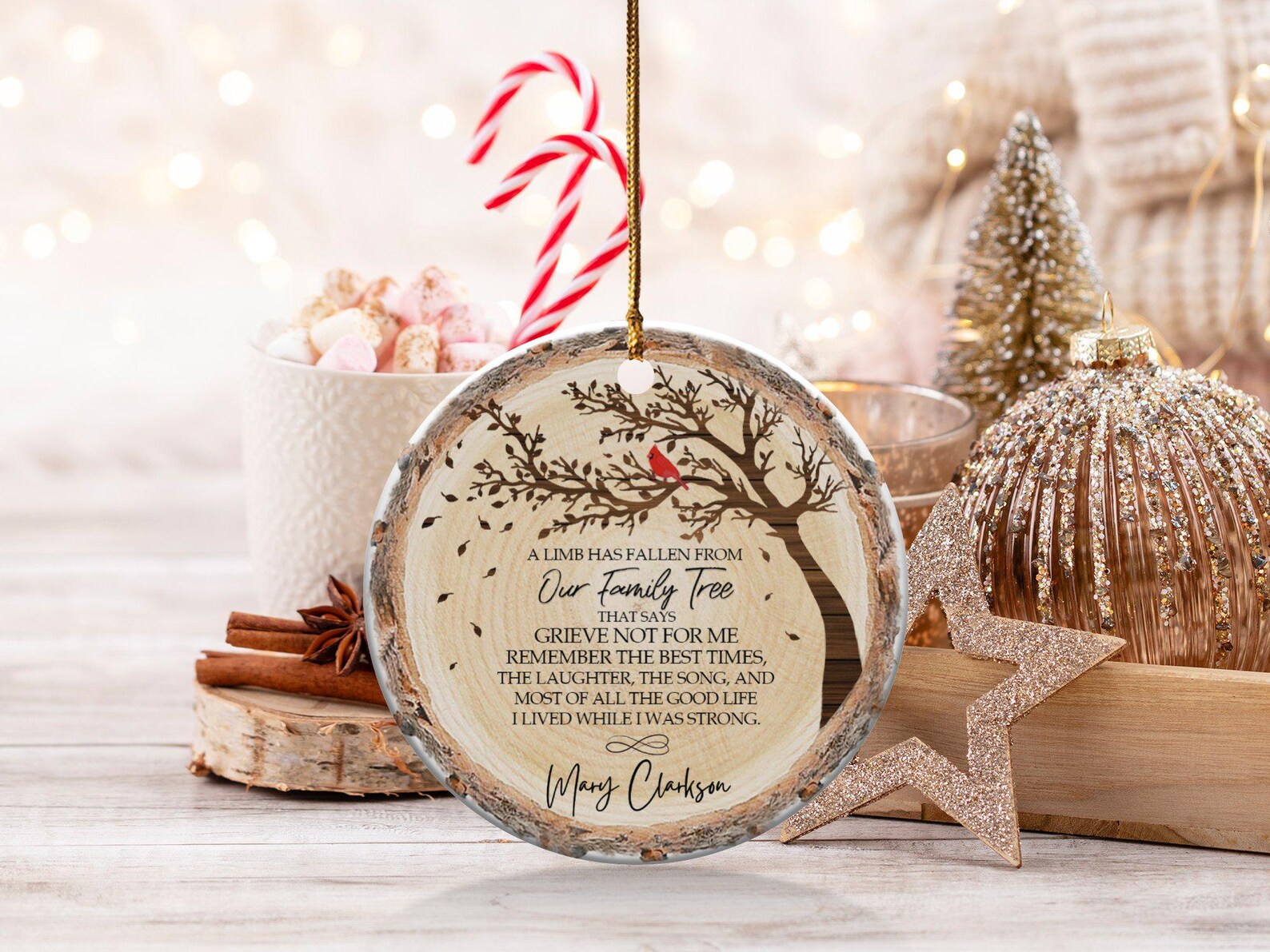 Family Tree Memorial Ornament, A Limb Has Fallen From Our Family Tree ...