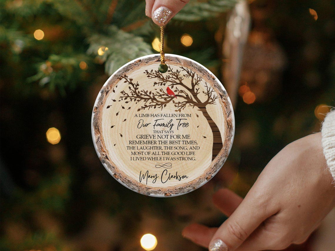 Family Tree Memorial Ornament, A Limb Has Fallen From Our Family Tree ...