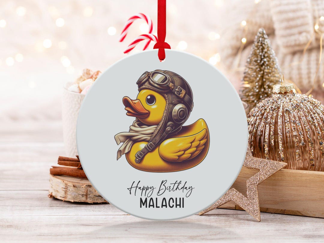 Adorable Rubber Duck With Aviator Helmet Ornament, Unique Birthday ...