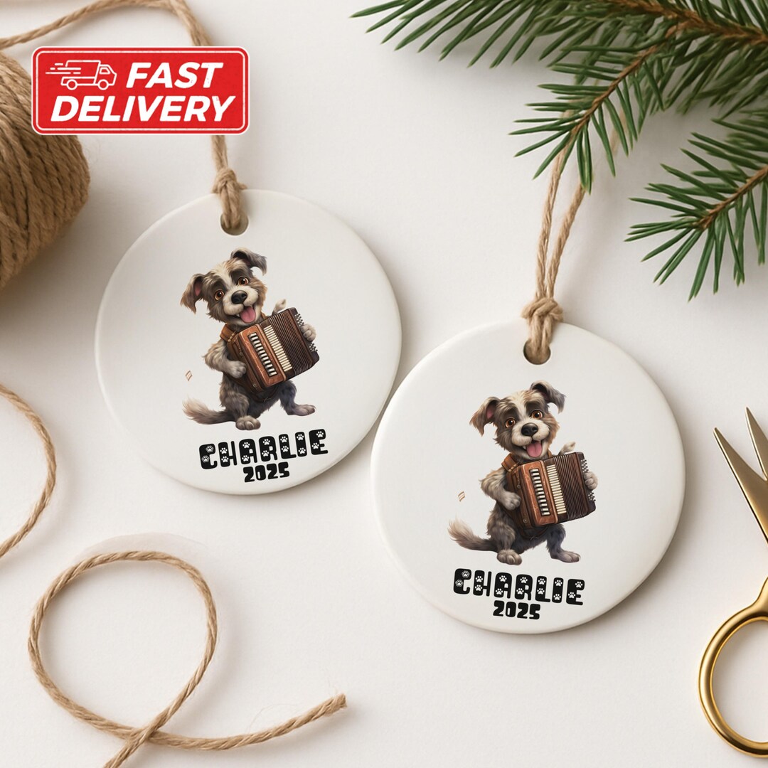 Custom Dog Ornament: Accordion Player, Personalized Pet Gift 2025 - Etsy