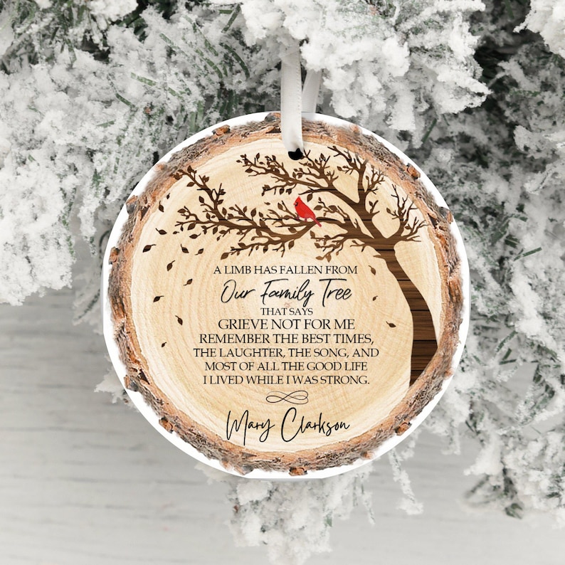 Family Tree Memorial Ornament, A Limb Has Fallen From Our Family Tree ...
