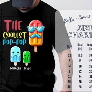 The Coolest Pop-pop T-shirt, Cute Ice Cream T-shirt, Fun Summer Shirt ...