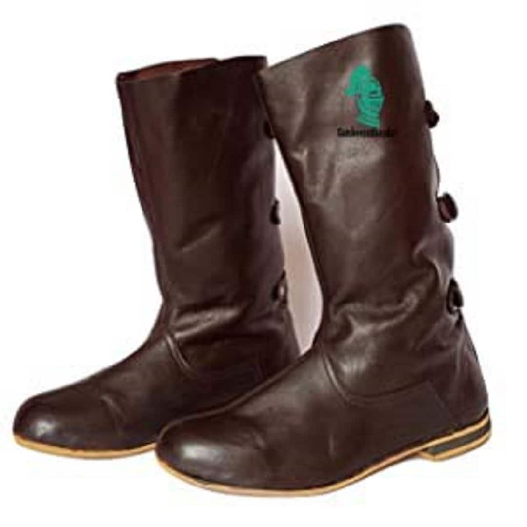 Medieval Leather Boots renaissance Footwear Viking Shoes 3 - Etsy