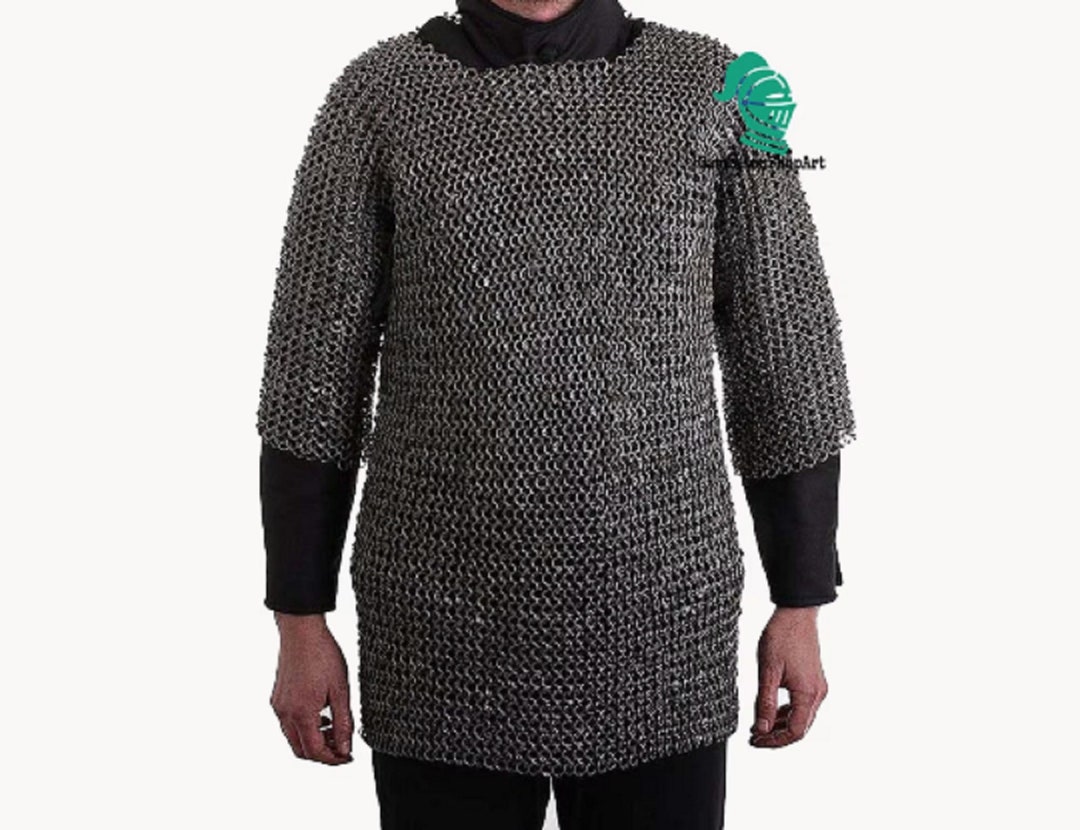 Chainmail Shirt 9 MM , Full Round Riveted , Chain Mail Shirt Half ...