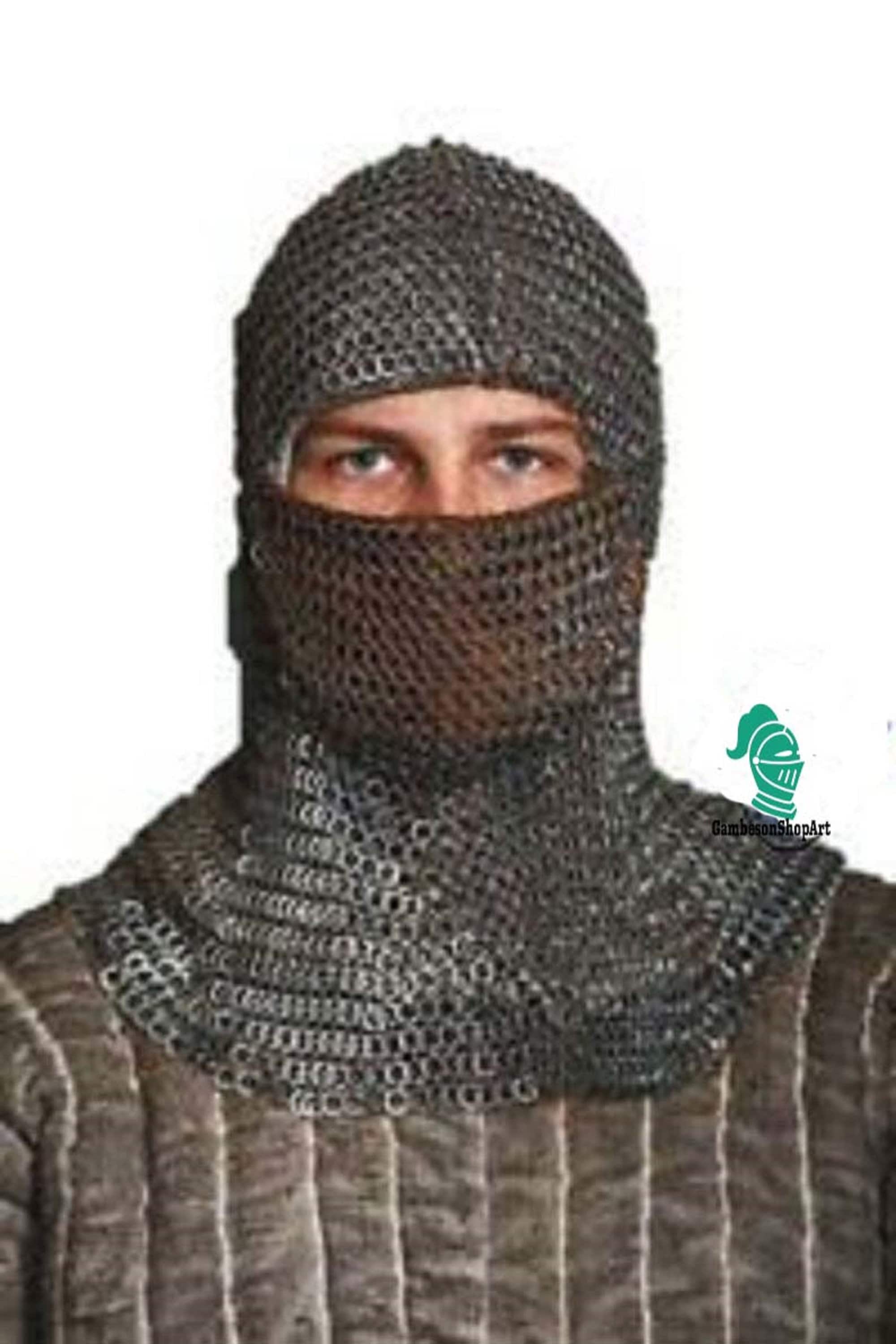 Best Quality Global fashion Chain Mail Coif Ventail Leather Ventail ...