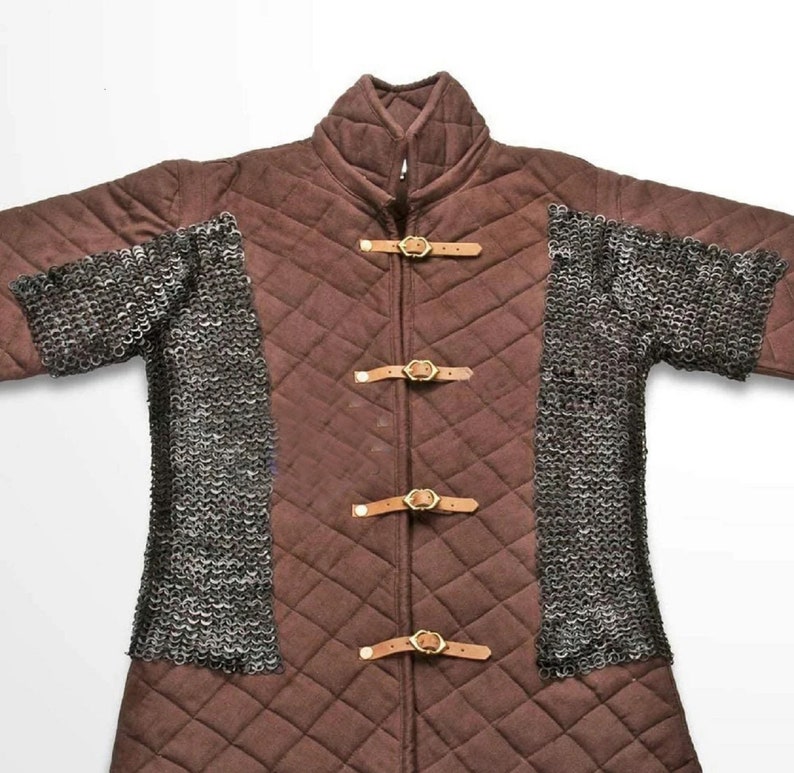 Medieval Gambeson With Chainmail Voiders 9 Mm Flat Riveted - Etsy