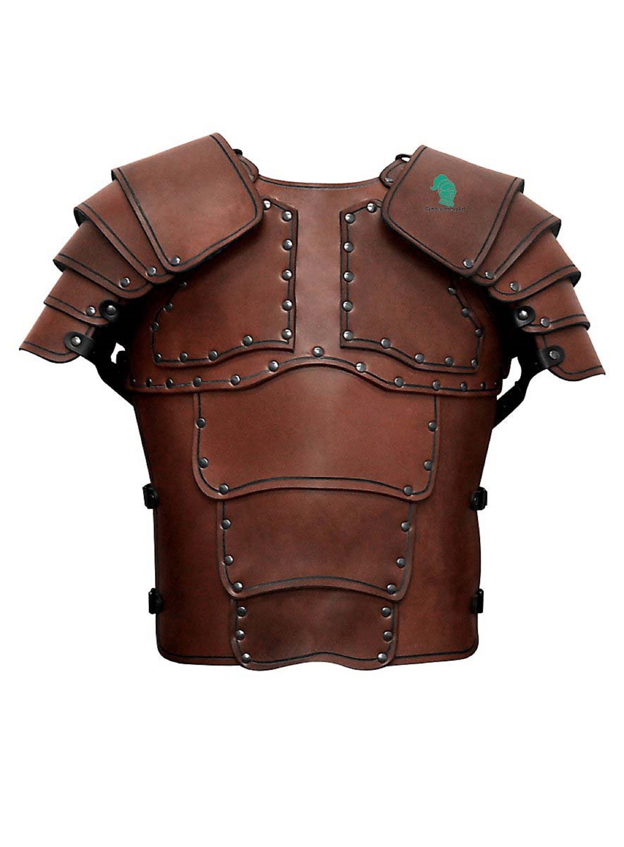 Greek Breastplate With Shoulders Leather Armour Brestplate - Etsy