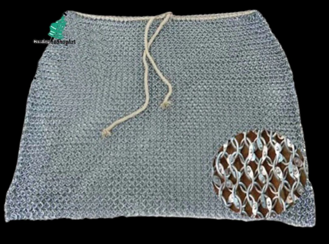 Handamde Medieval Knight Chainmail Skirt , 9 Mm Round Riveted Aluminum ...