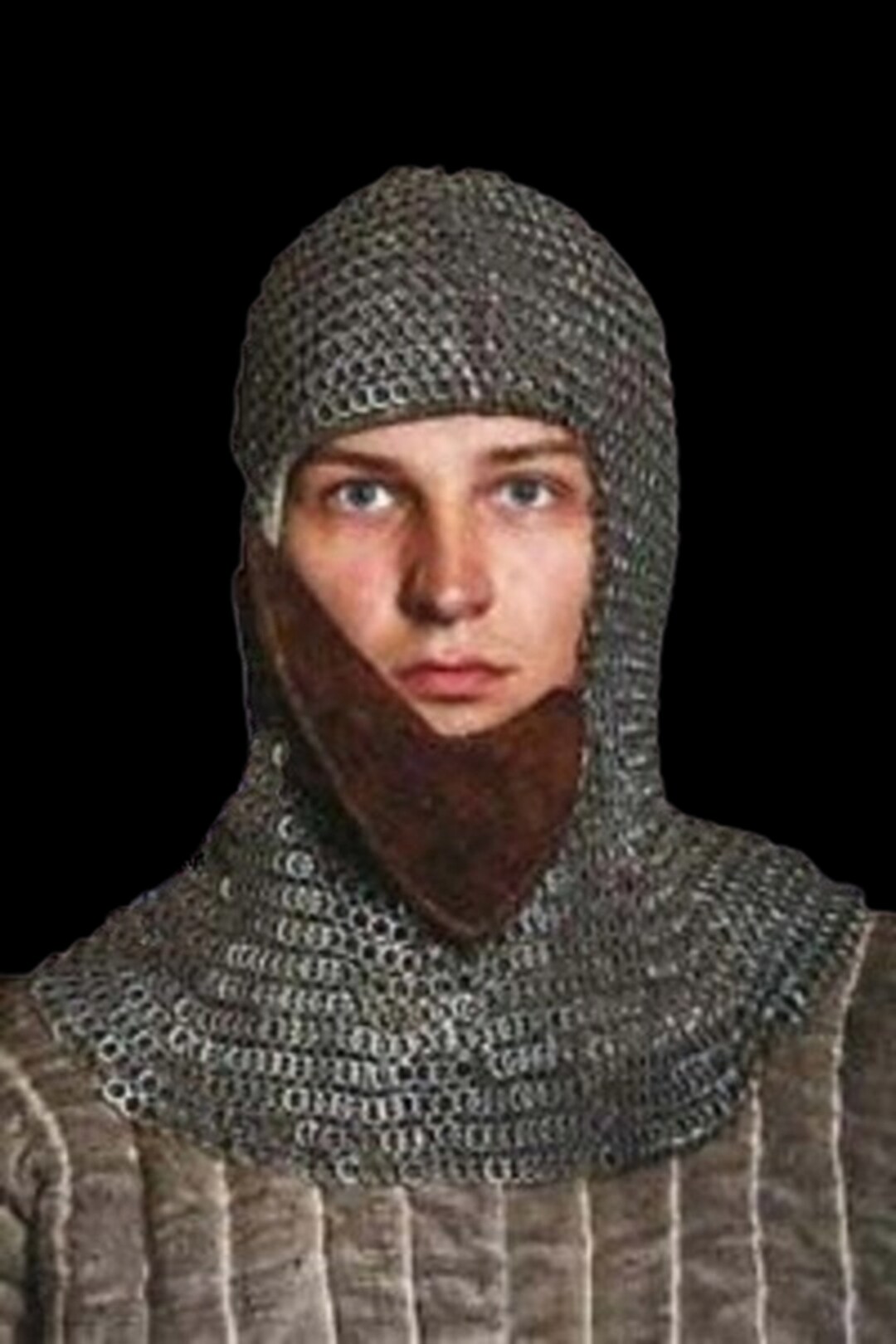 Handamde Chain Mail Coif /hood Round Riveted Solid Ring - Etsy