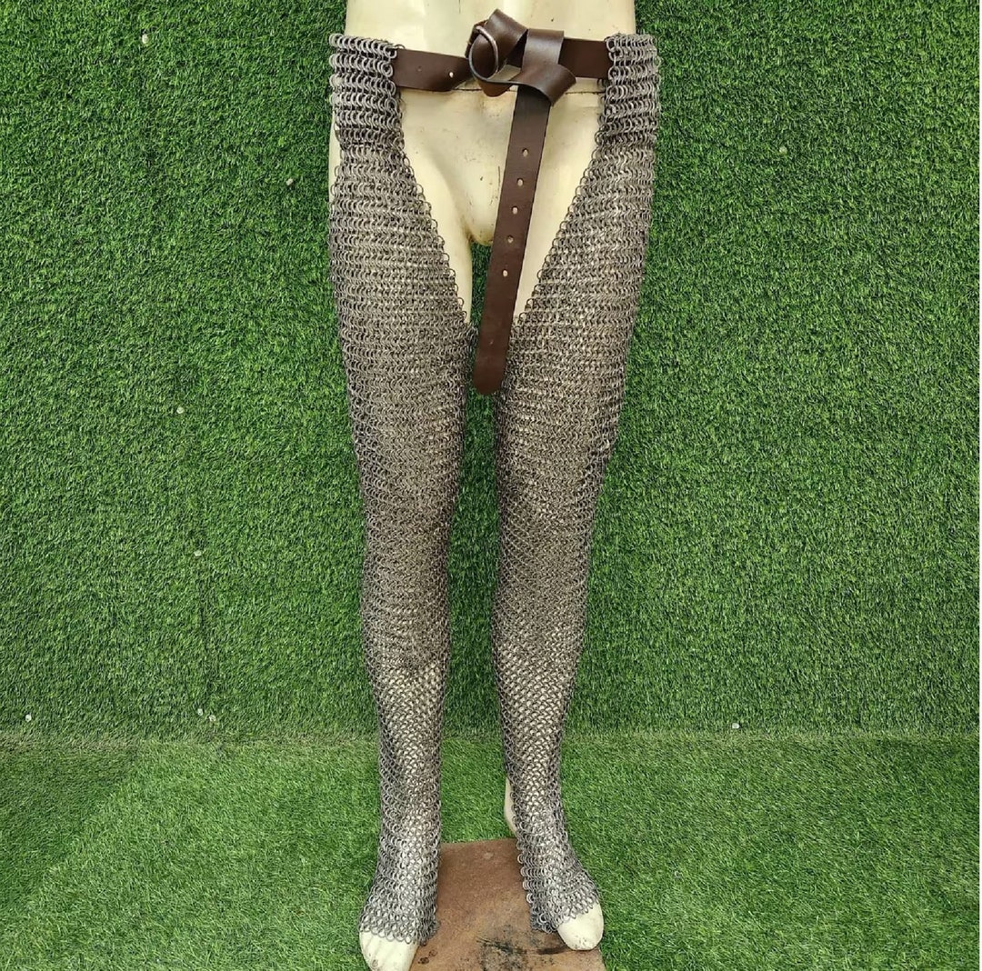 Titanium Chainmail Chausses Leggings, Flat Rings , Chainmail Legging ...