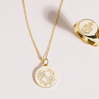Custom Family Crest Pendant Coat of Arms Necklace, Custom Heraldry ...