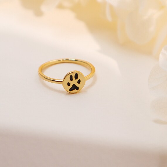 Paw Print Ring Your Actual Pet Paw Print Ring Custom Pet | Etsy
