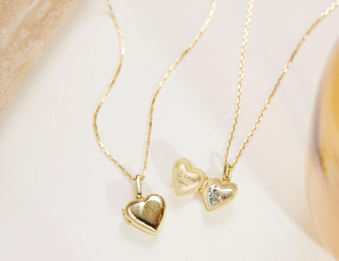 Fingerprint Locket Necklace • Custom Handwriting Jewelry • Custom ...