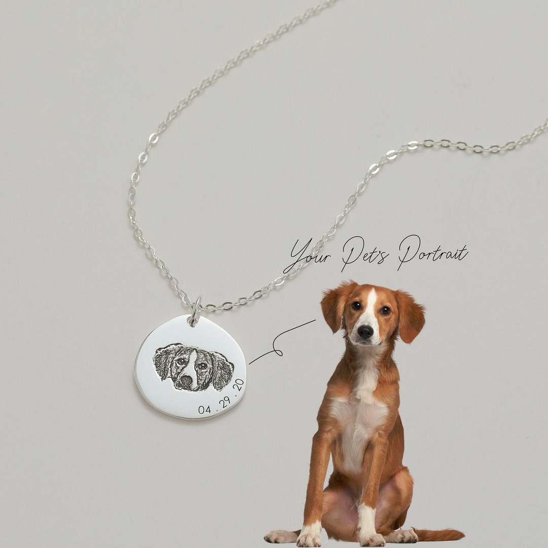 Custom Pet Jewelry, Pet Portrait Custom Necklace, Personalized Pet ...