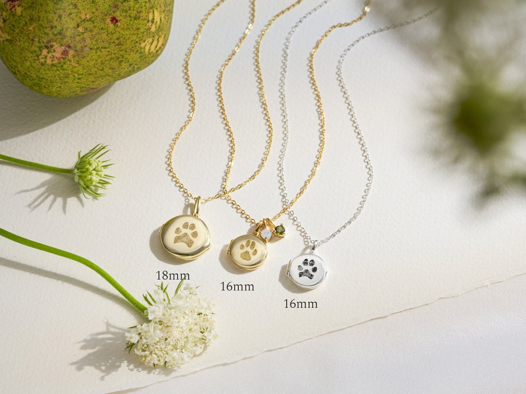 Locket Necklace • Pet Locket Necklace • Custom Pet Photo Locket ...