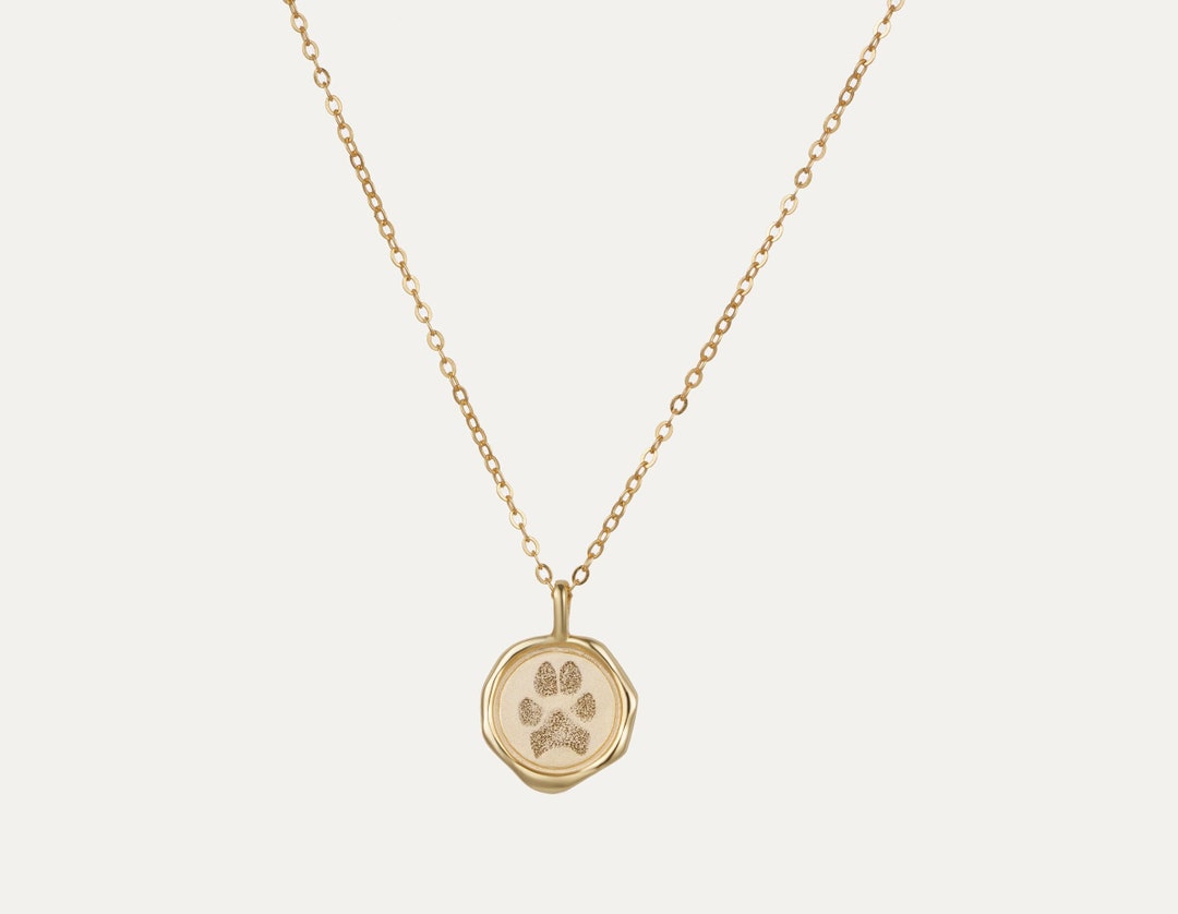 Paw Print Necklace • Your Actual Pet Paw Print Necklace • Custom Pet ...