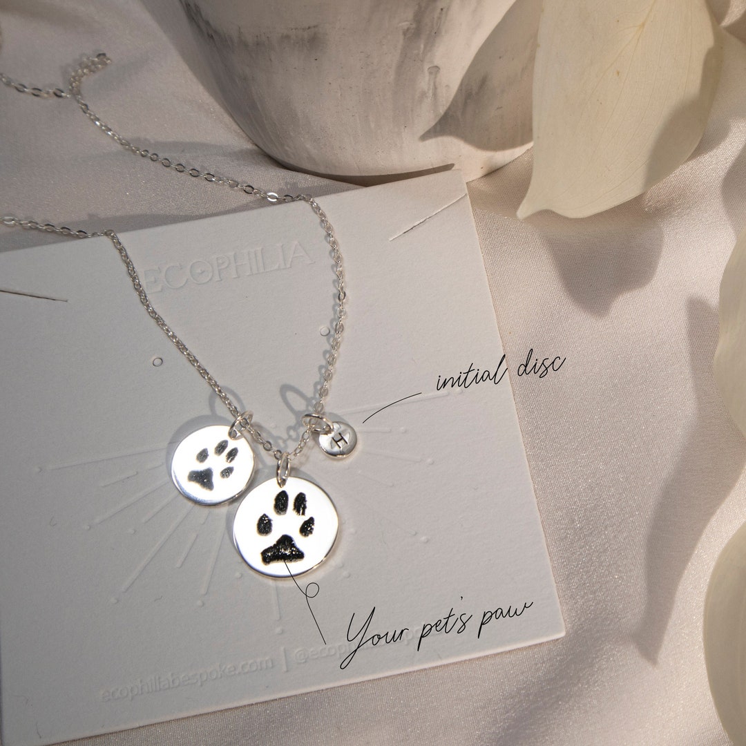 Paw Print Necklace • Your Actual Pet Paw Print Necklace • Custom Pet ...