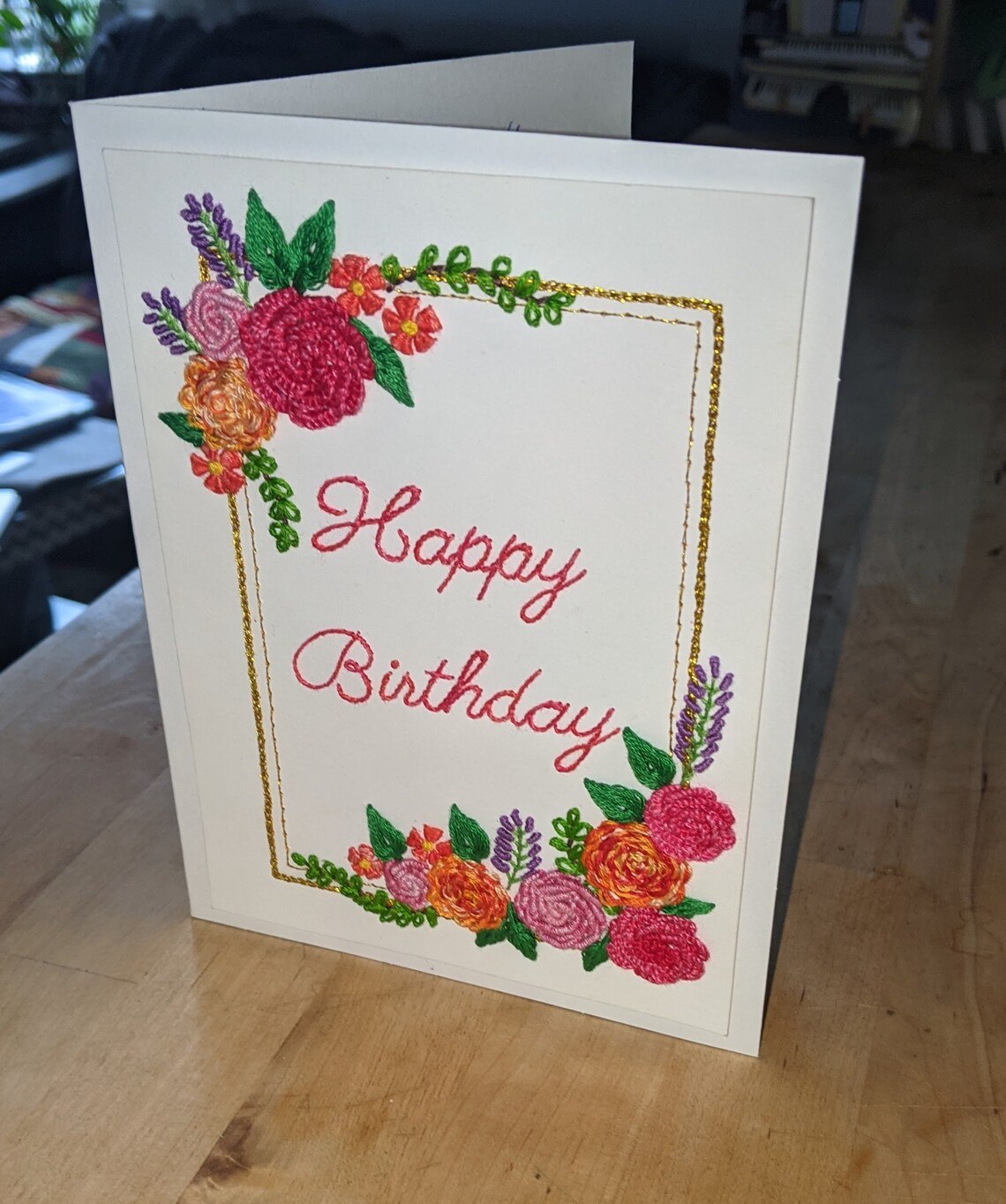 Happy Birthday Advanced Hand Embroidery Pattern - Etsy