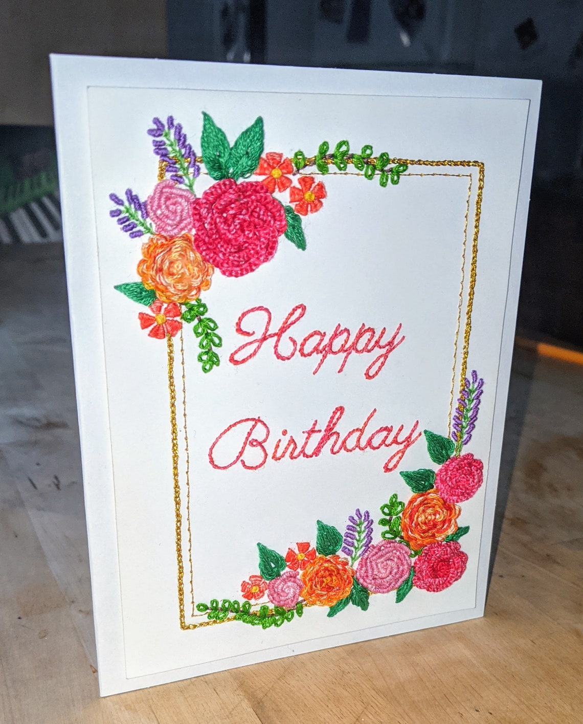 Happy Birthday Advanced Hand Embroidery Pattern - Etsy