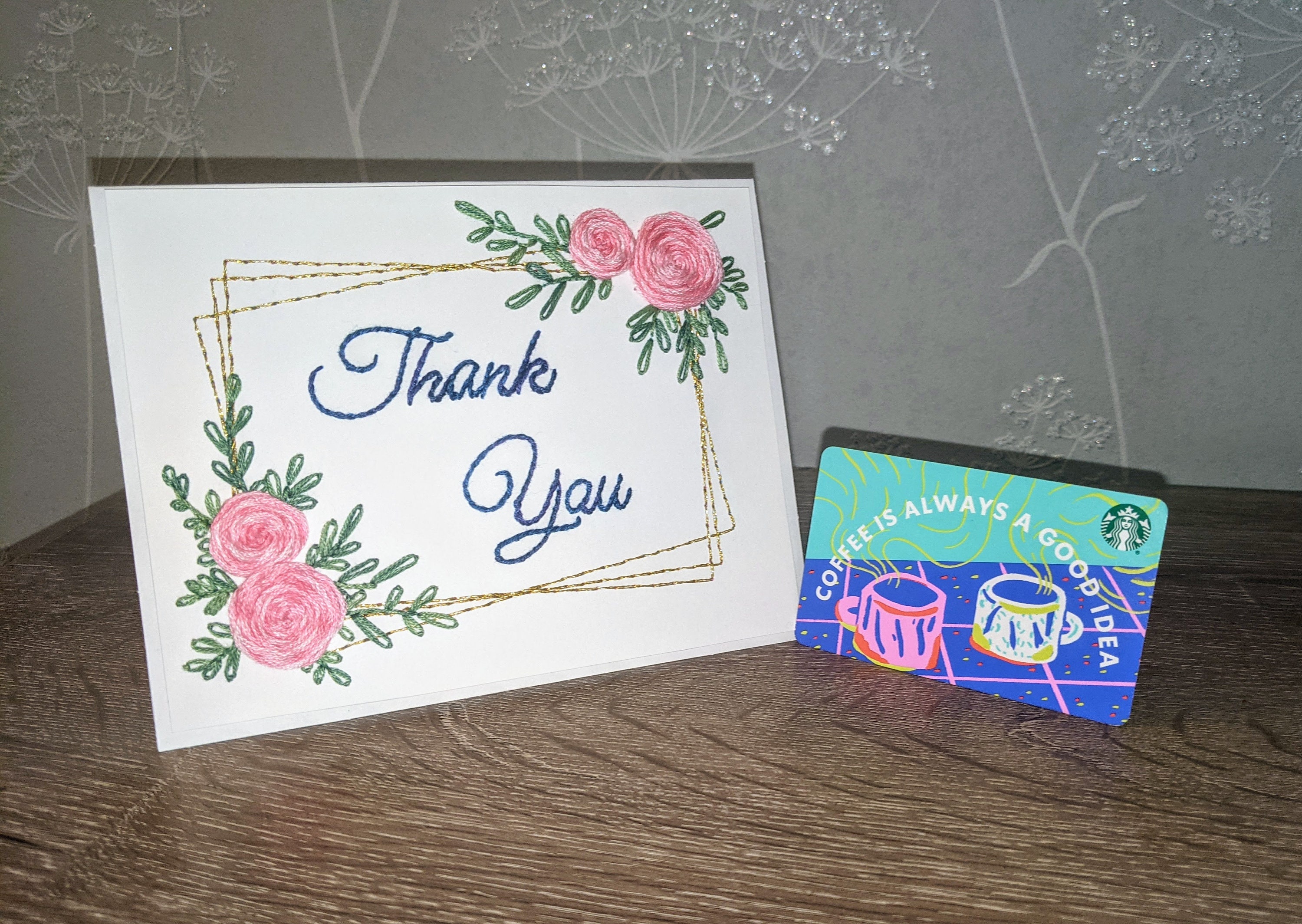 Thank You Hand Embroidered Card Pattern, Great for Intermediate ...