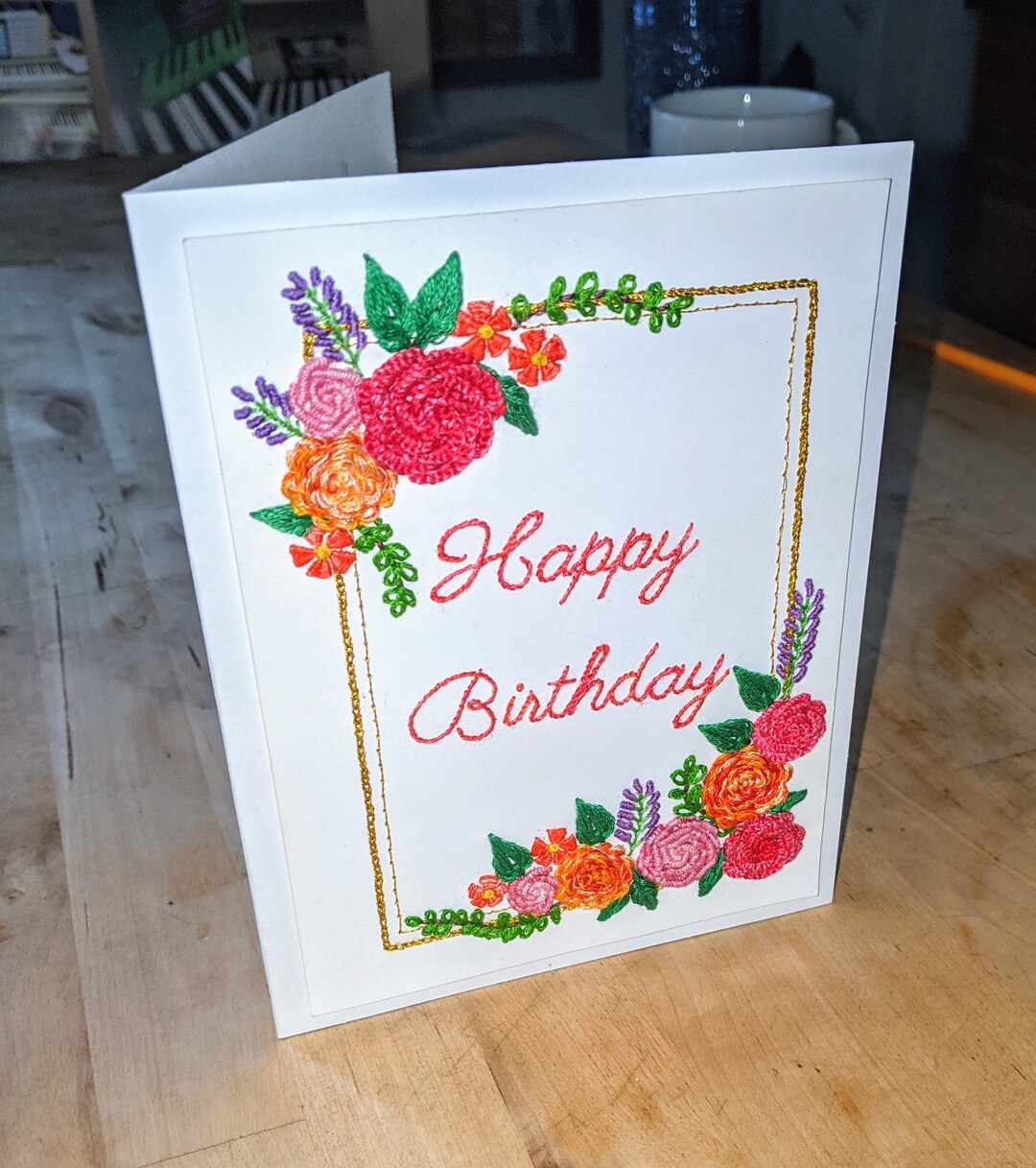 Happy Birthday Advanced Hand Embroidery Pattern - Etsy