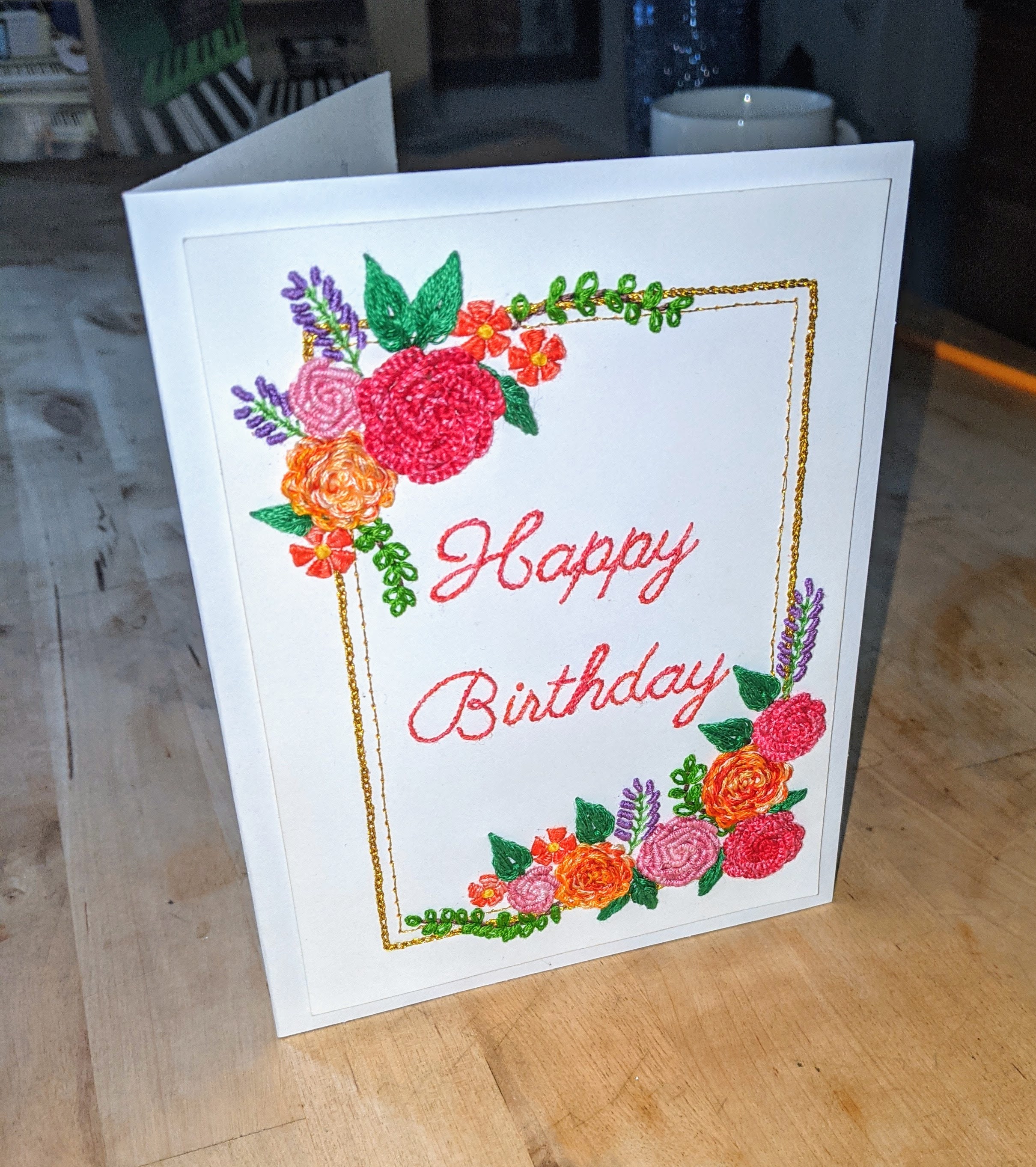 Happy Birthday Advanced Hand Embroidery Pattern - Etsy
