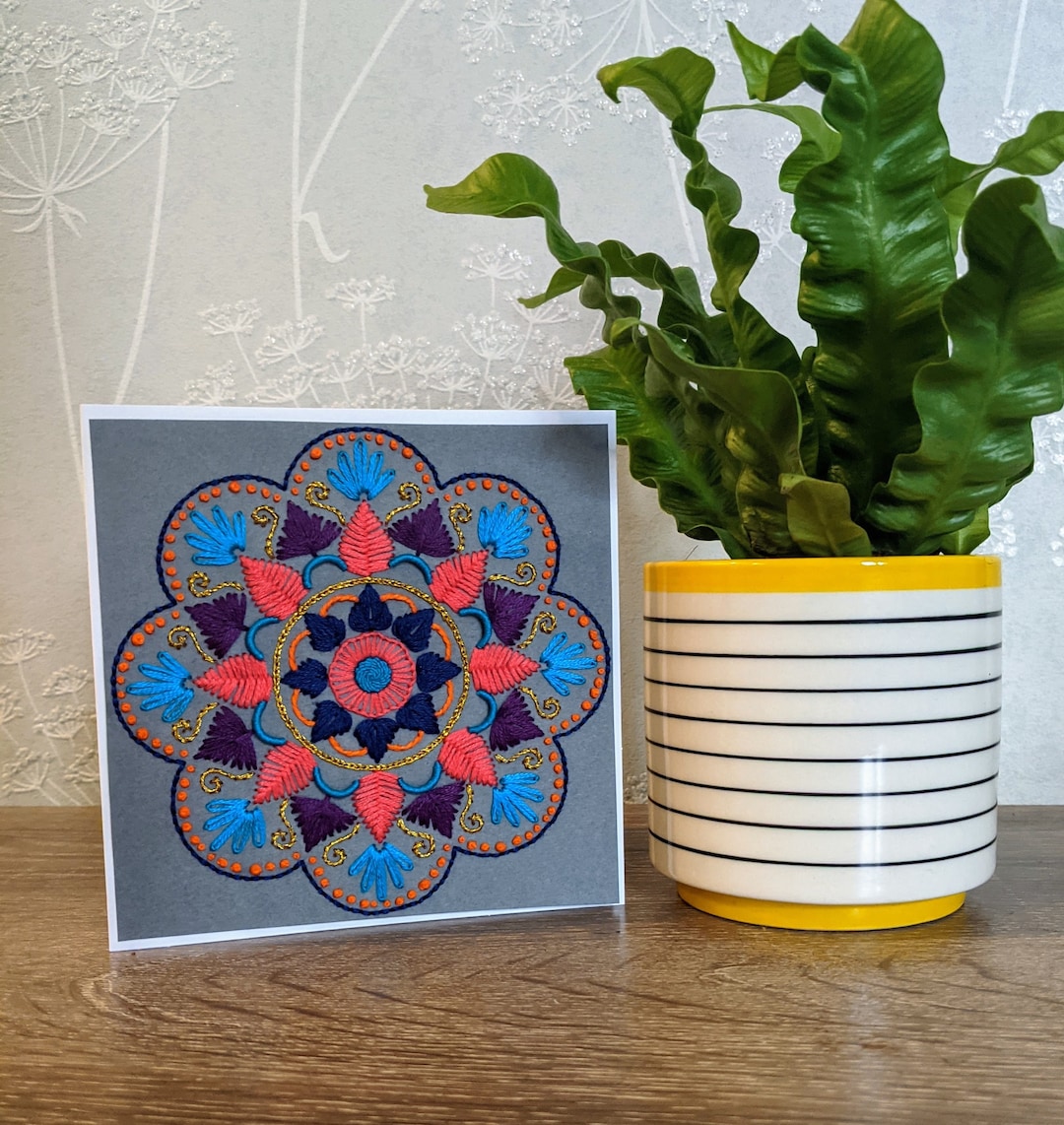 Mandala Hand Embroidery Pattern - Intermediate - Etsy