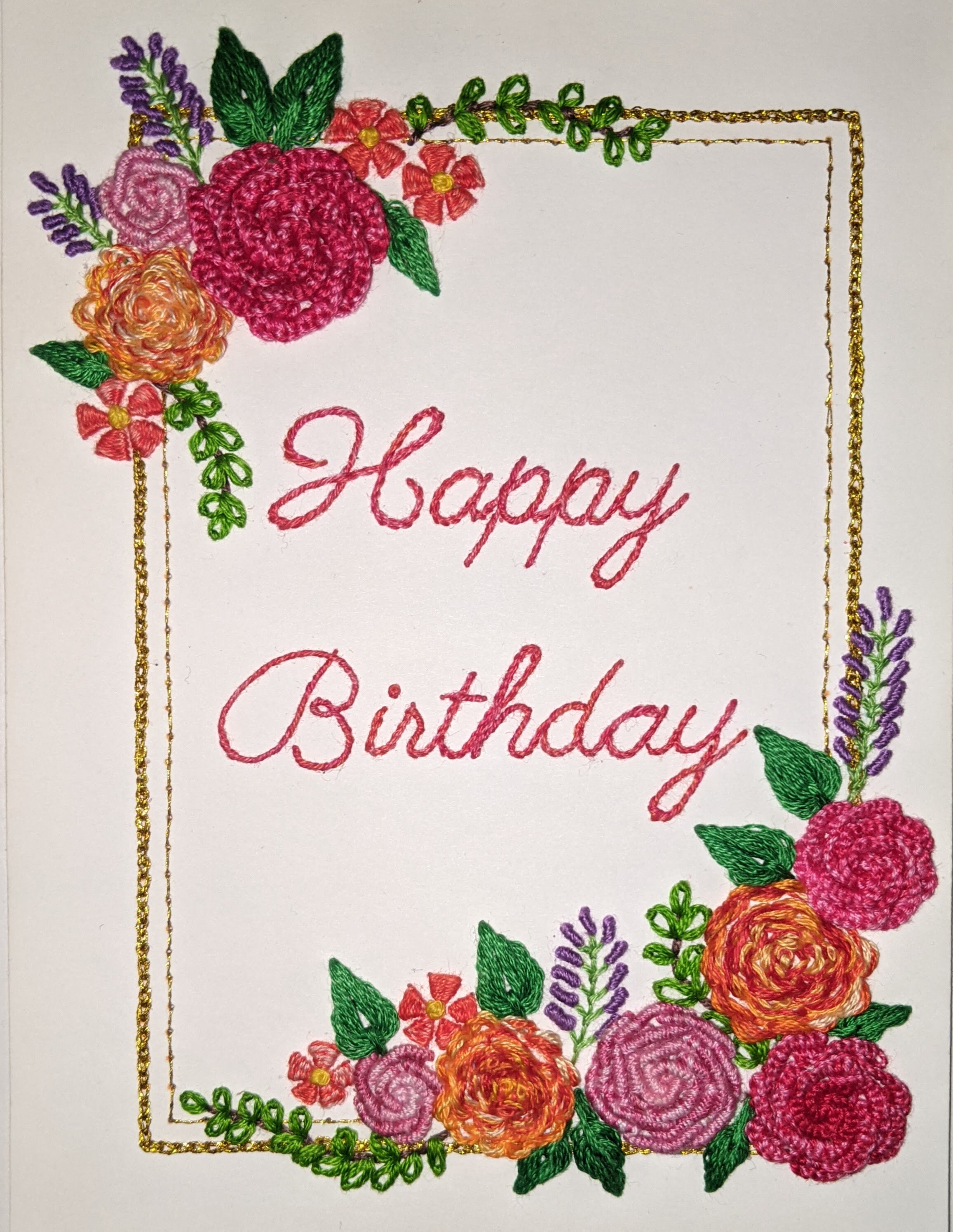 Happy Birthday Advanced Hand Embroidery Pattern - Etsy