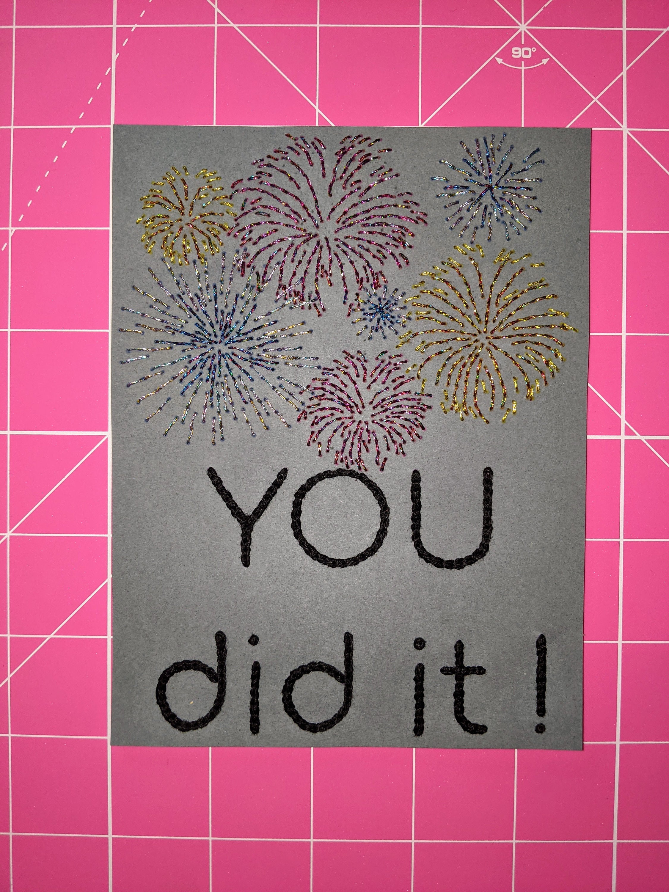 Congratulations Card Pattern, Hand Embroidery, Great for Beginning ...