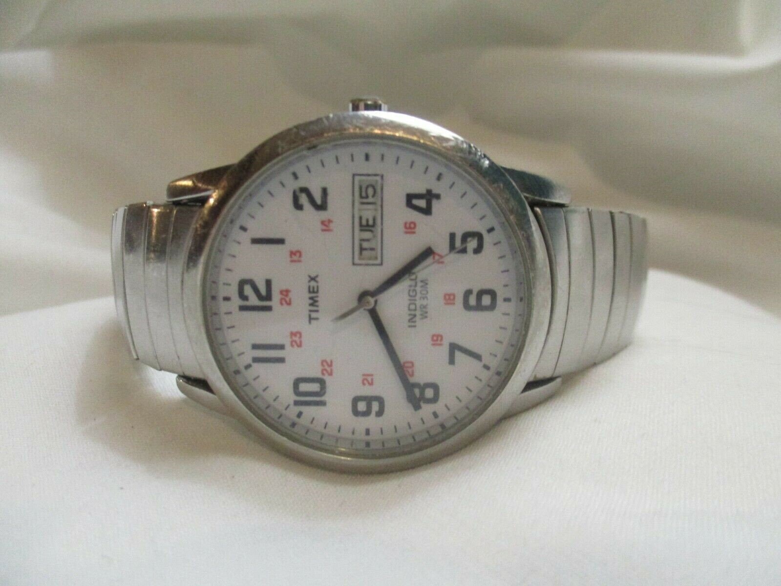 Timex Silver Toned Men's Classy Wristwatch w/ Flexible | Etsy