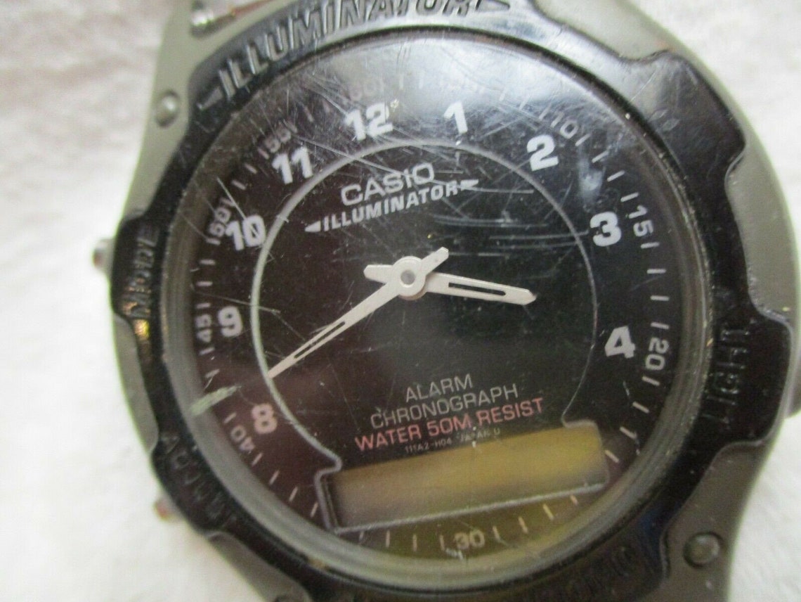 Casio Illuminator Digital Analog Watch WR 50M Alarm | Etsy