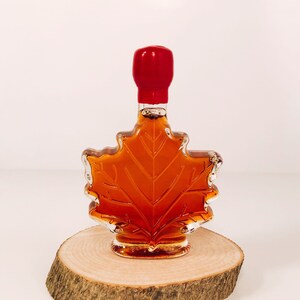Pure Canadian Maple Syrup in Maple Leaf-shaped Bottle - Artisanal, Sustainable, Exceptional ...