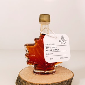Pure Canadian Maple Syrup in Maple Leaf-shaped Bottle - Artisanal ...