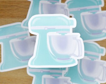 Floral Stand Mixer Sticker Baking Sticker Laptop Sticker Water Bottle ...