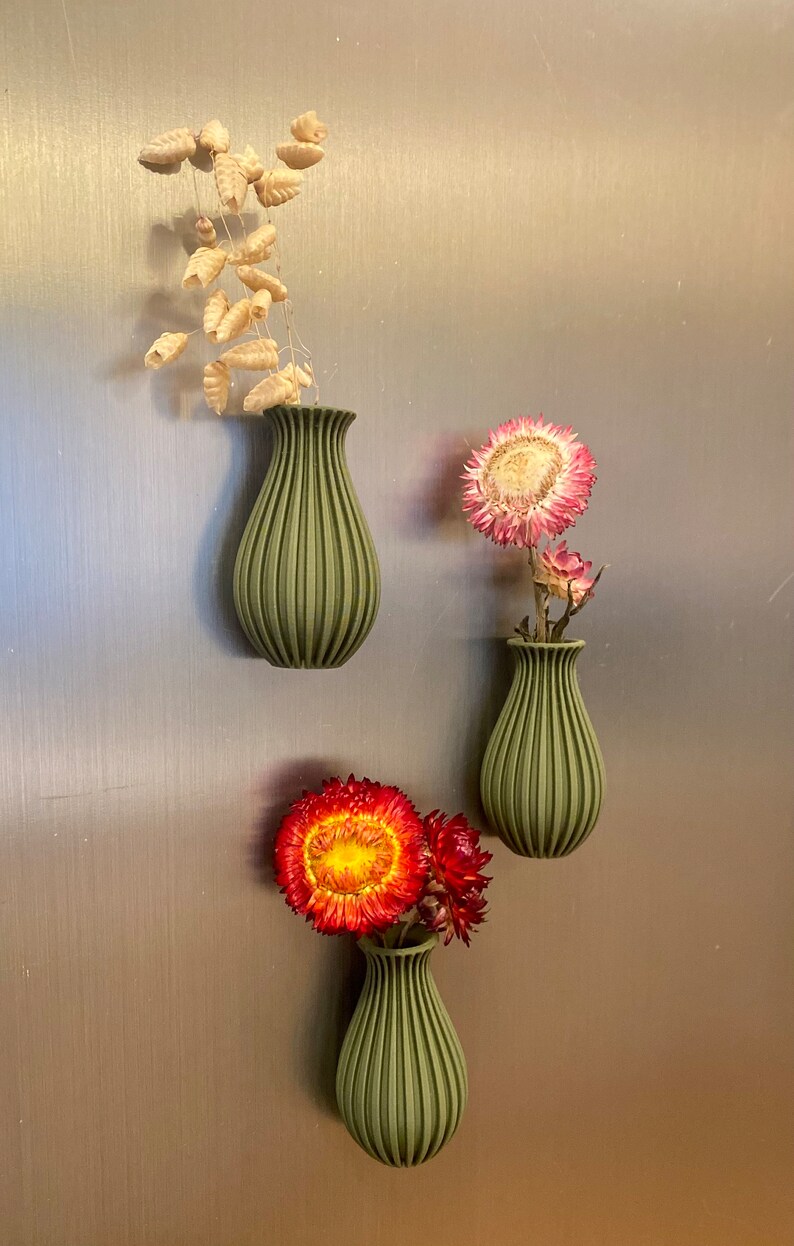 Flower Vase Magnetic Vase Home Minimal Cute Flower Decoration Gift - Etsy