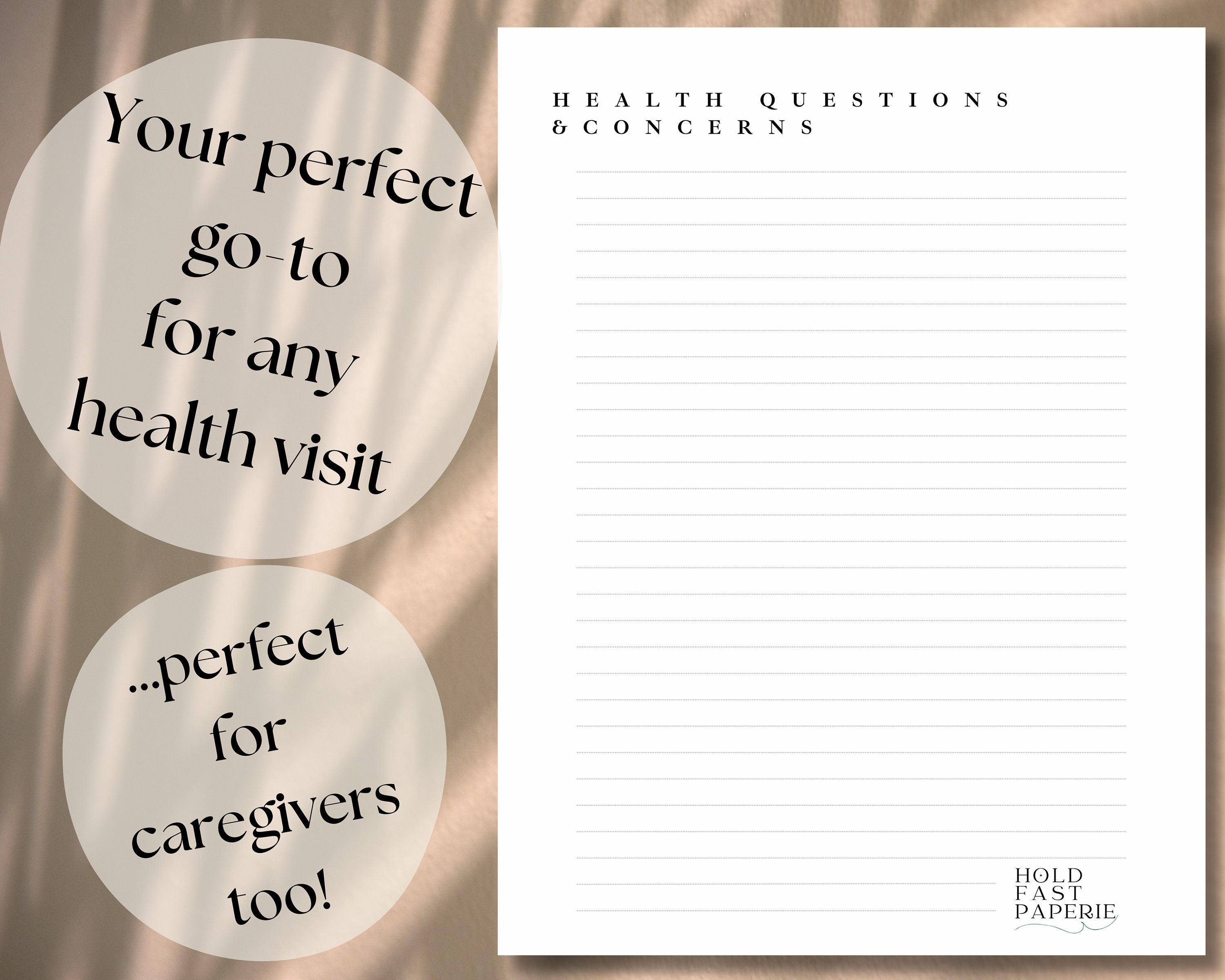 Health Questions and Concerns Printable, Digital Print, Downloadable - Etsy