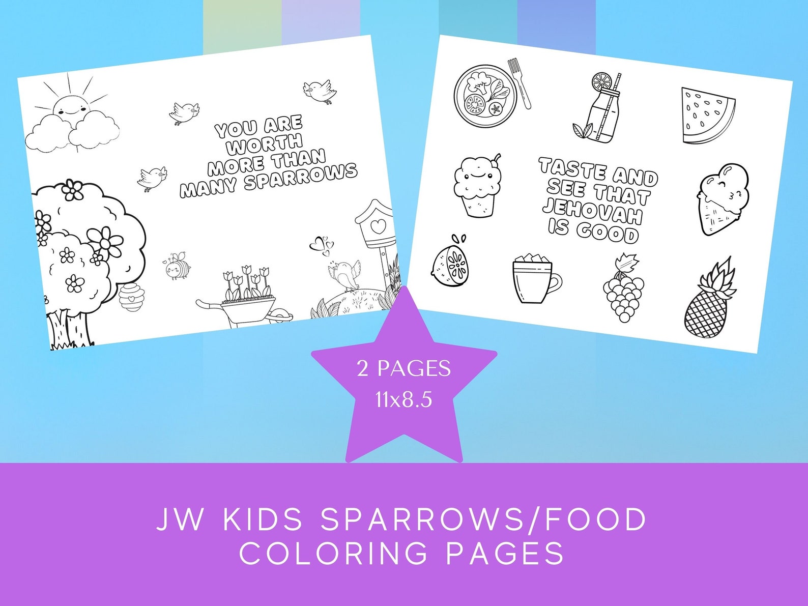 JW Kids Coloring Pages, Meeting Activity Book, JW Printable, Digital ...