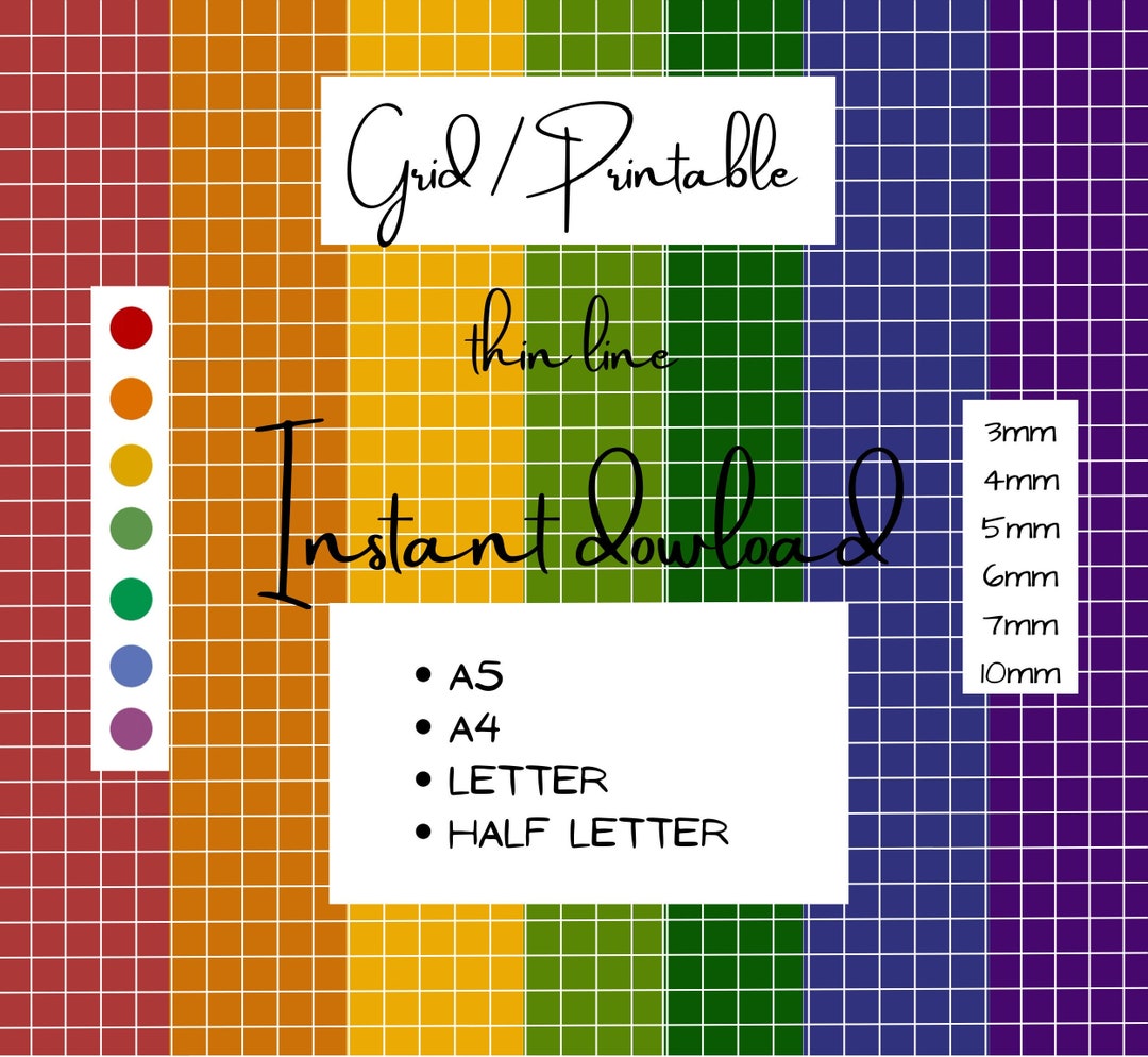 Printable Grid Sheets, Grid Paper, Color Grid Printable, Color Grid ...