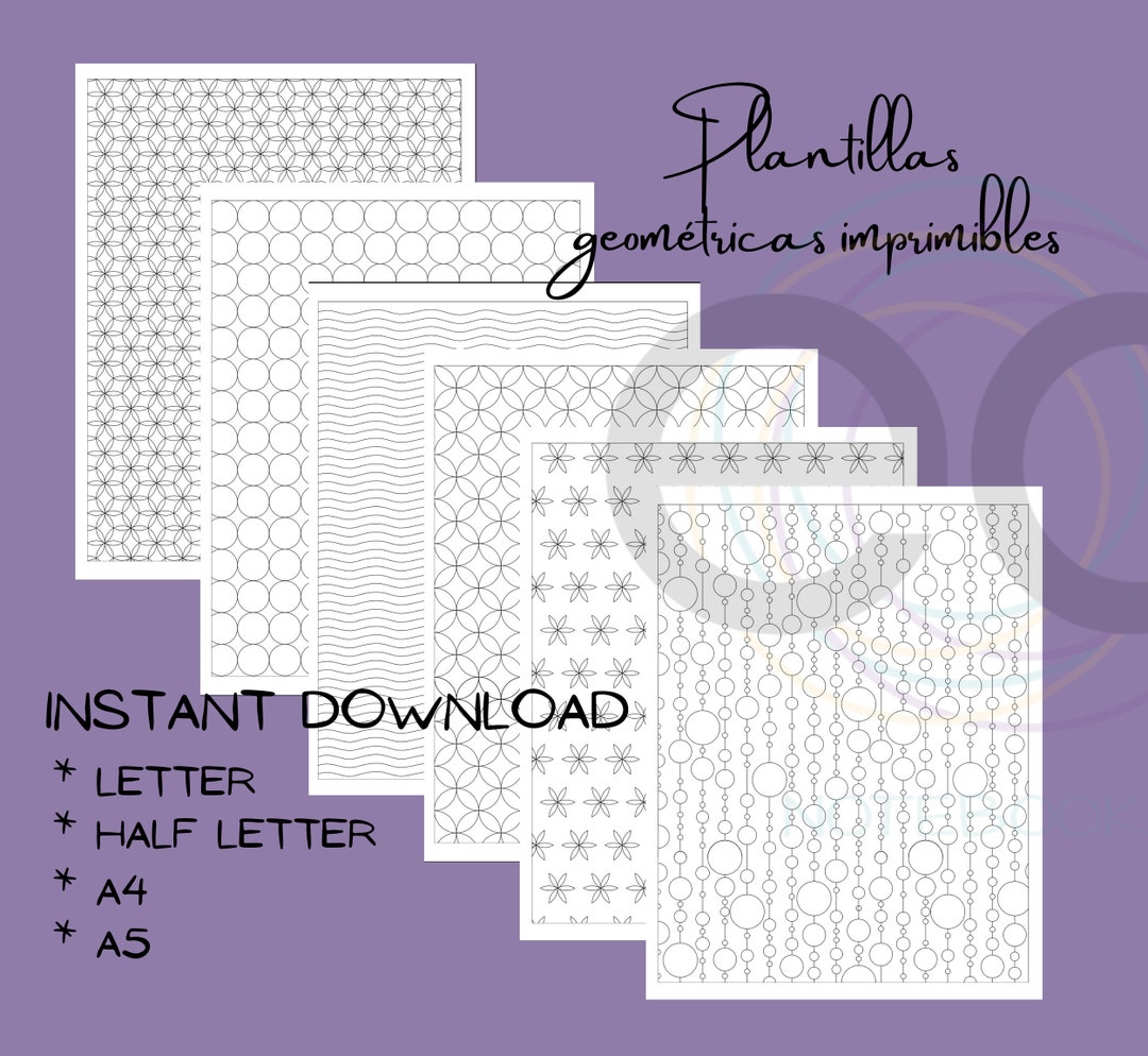 Printable Paper. Patterns for Coloring. Geometric Template. - Etsy