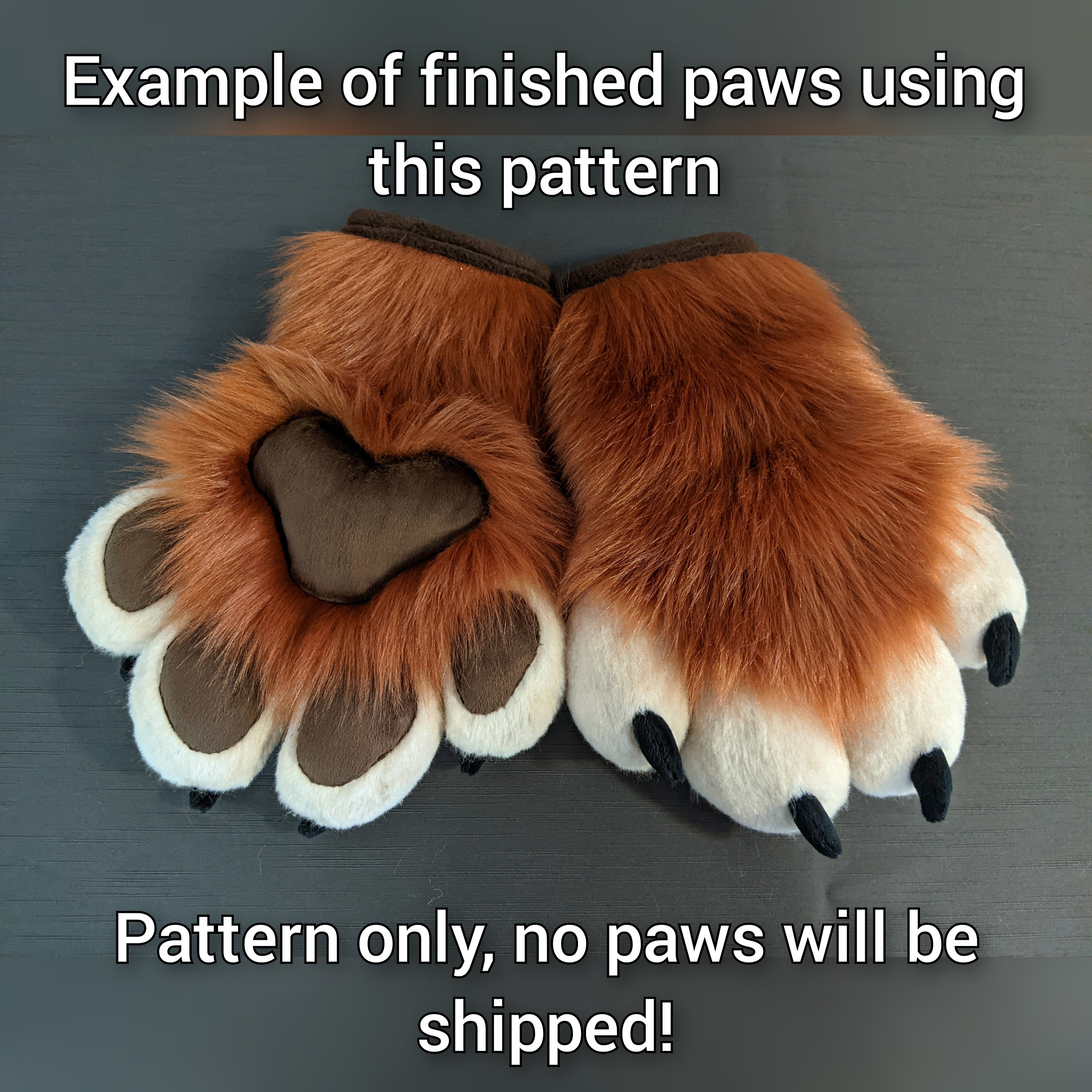 PDF Pattern Download Puffy Fursuit Handpaws Furry Paws - Etsy