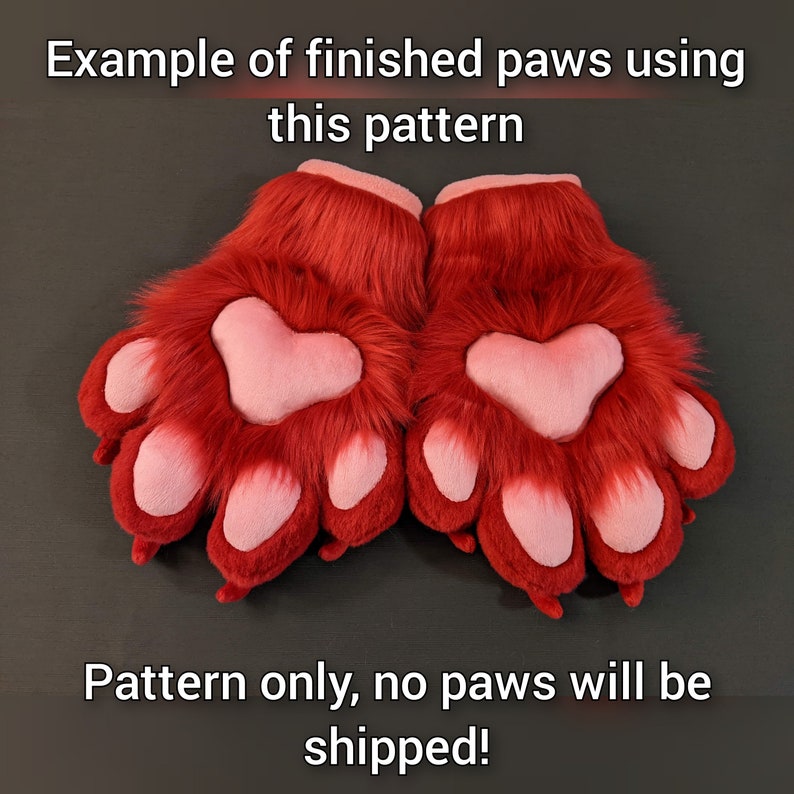 PDF Pattern Download Puffy Fursuit Handpaws Furry Paws - Etsy
