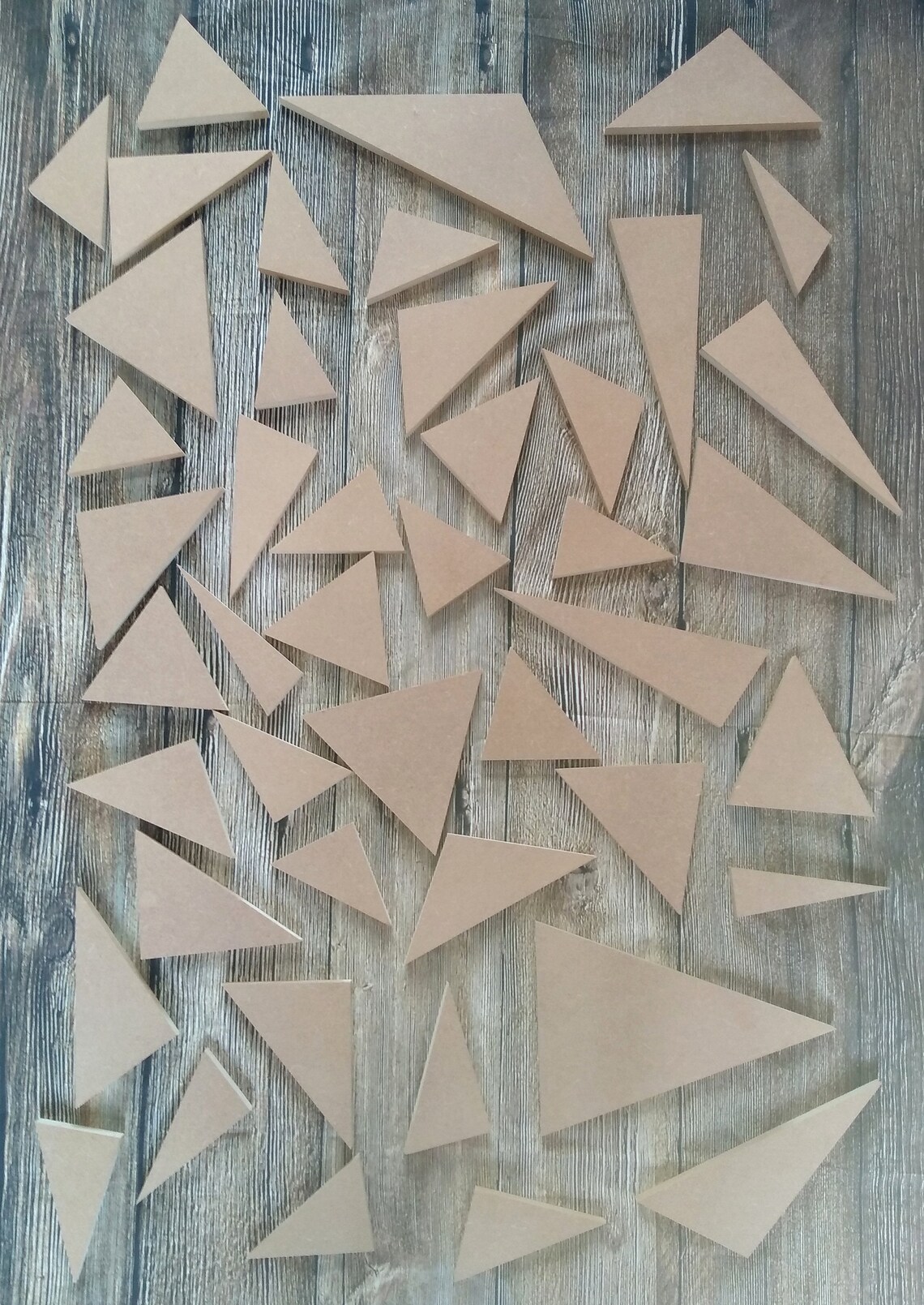 100 Triangles-various Shapes and Sizes-mdf-craft-kids-pictures - Etsy