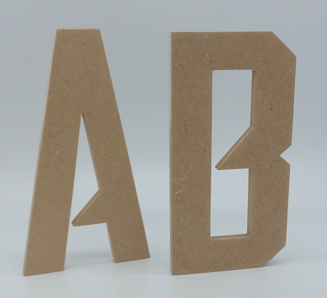 Freestanding Wooden Letters-nfl Font-mdf 18 Mm Thick-hand Made-all ...
