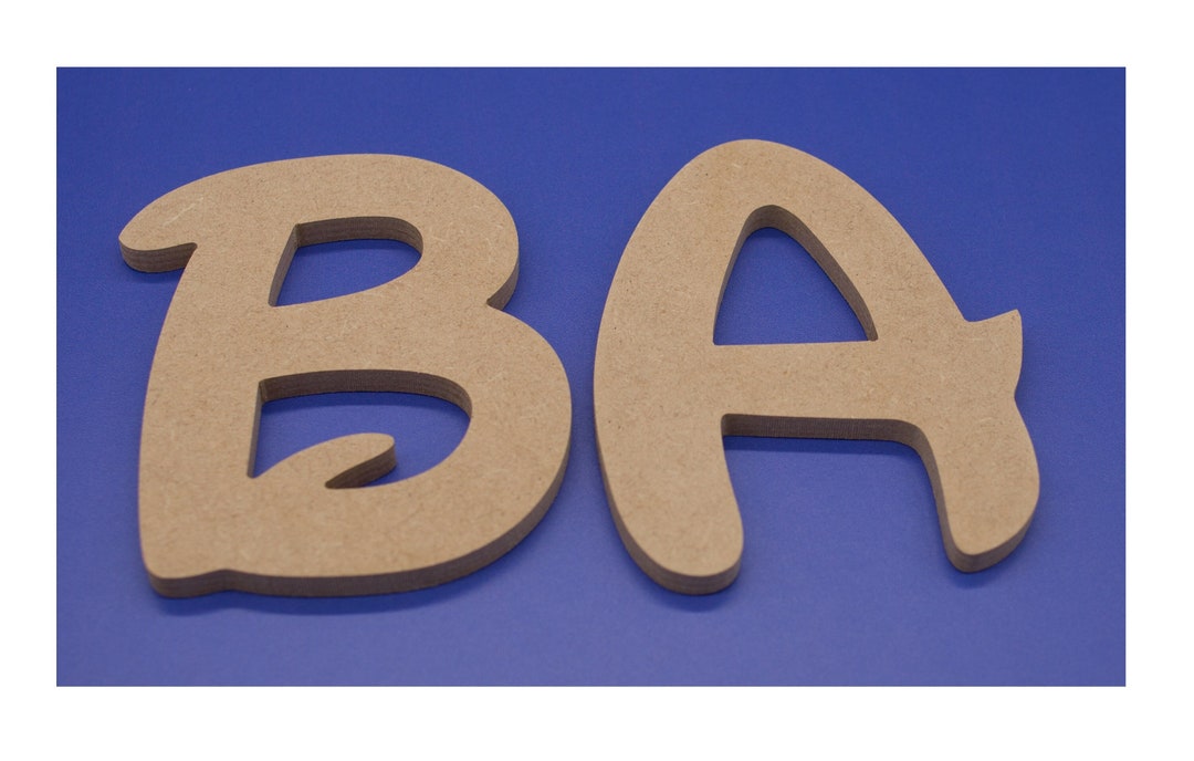 MDF Letters-9 Mm Thick-hand Made-all Letters and Numbers Are Available ...