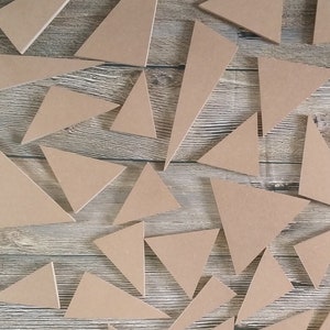 100 Triangles-various Shapes and Sizes-mdf-craft-kids-pictures - Etsy