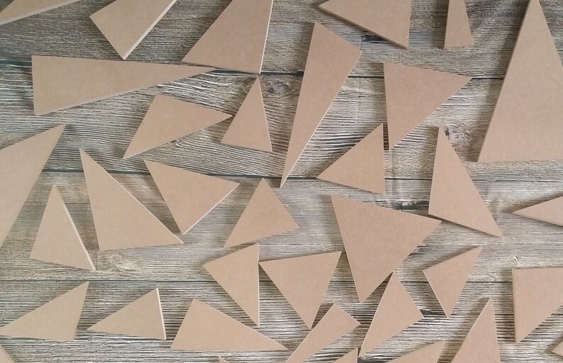 100 Triangles-various Shapes and Sizes-mdf-craft-kids-pictures - Etsy