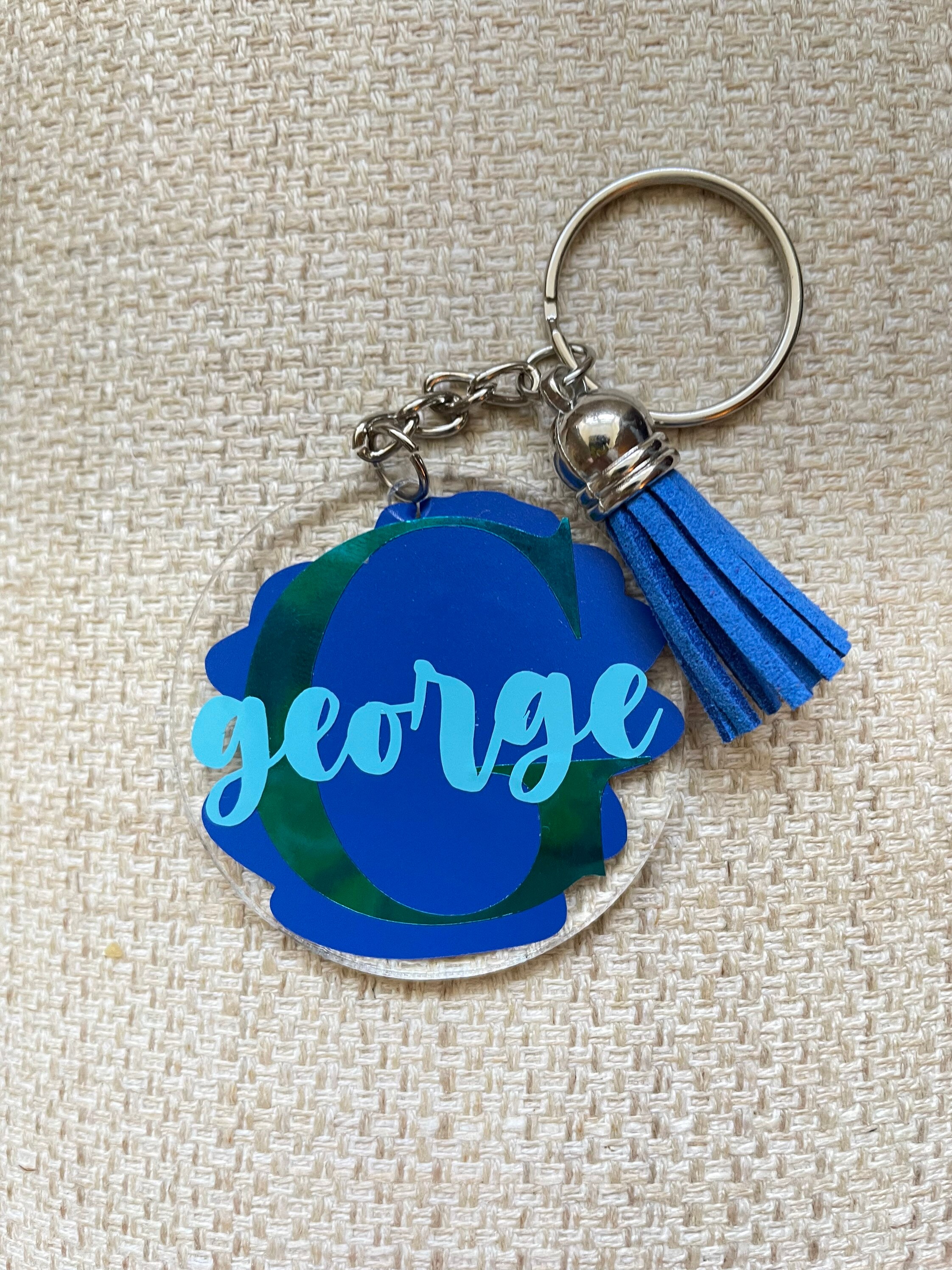 Personalised Keyrings / Keychains With Initial and Name / - Etsy