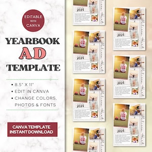 Yearbook Ad Canva Template, Full Page Senior Yearbook Ad Template ...